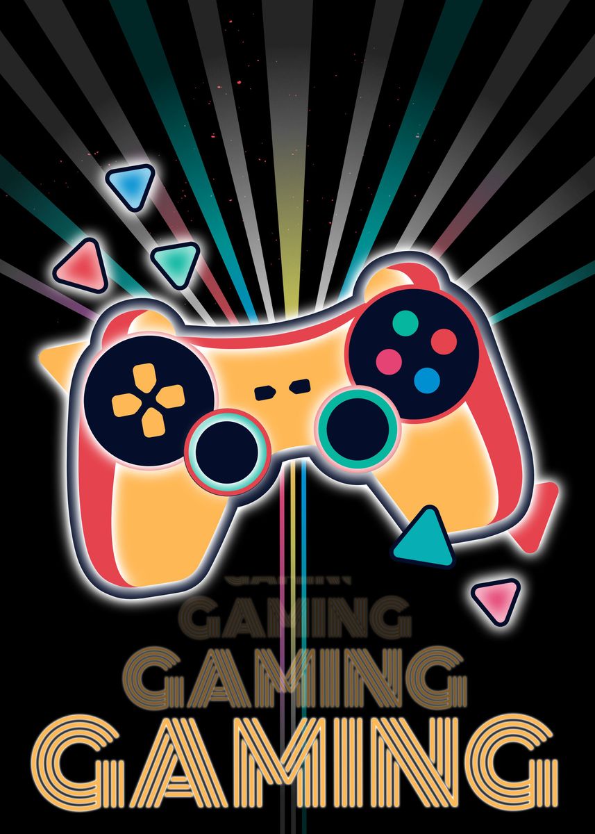 'Gaming Controller' Poster, picture, metal print, paint by Andreas ...