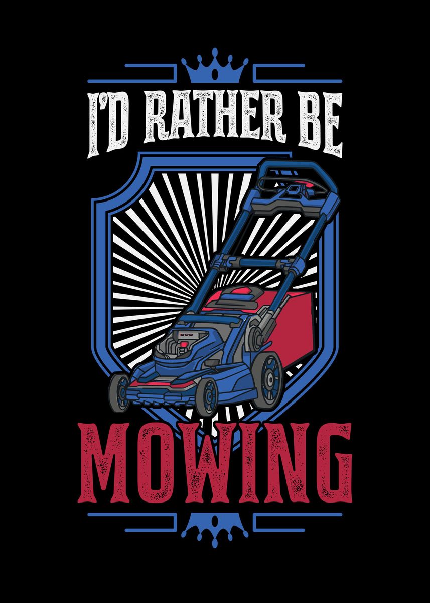 'Lawn Mower Gardener' Poster by FavoritePlates | Displate