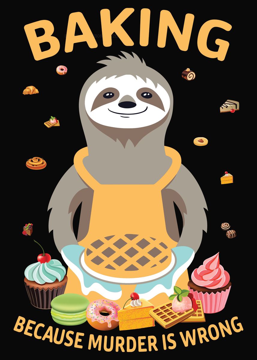 'Funny Lazy Sloth' Poster by Statements | Displate