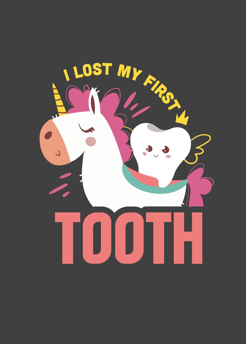 'I Lost My First Tooth Baby' Poster, picture, metal print, paint by ...