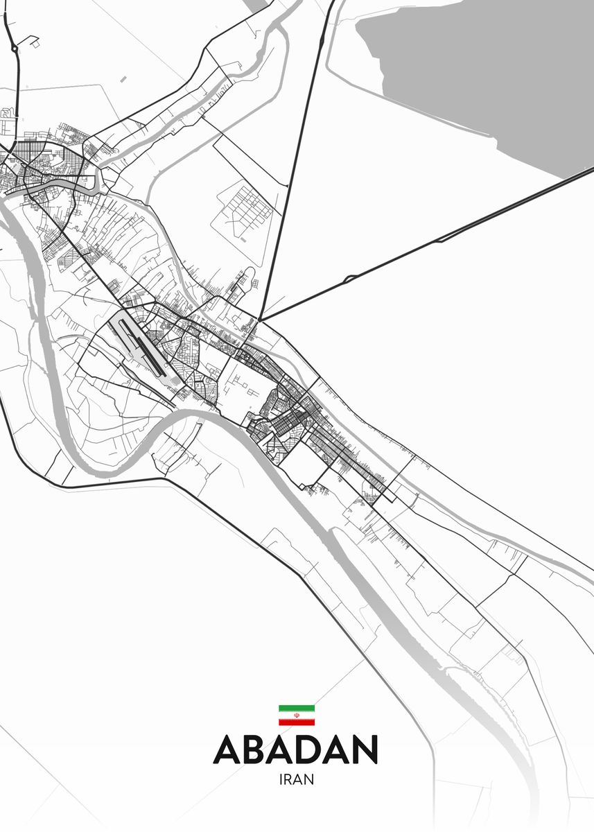 'Abadan IR' Poster, picture, metal print, paint by IMR Designs | Displate