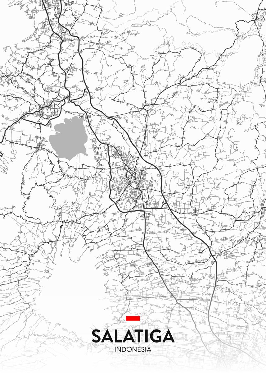 'Salatiga ID' Poster, picture, metal print, paint by IMR Designs | Displate