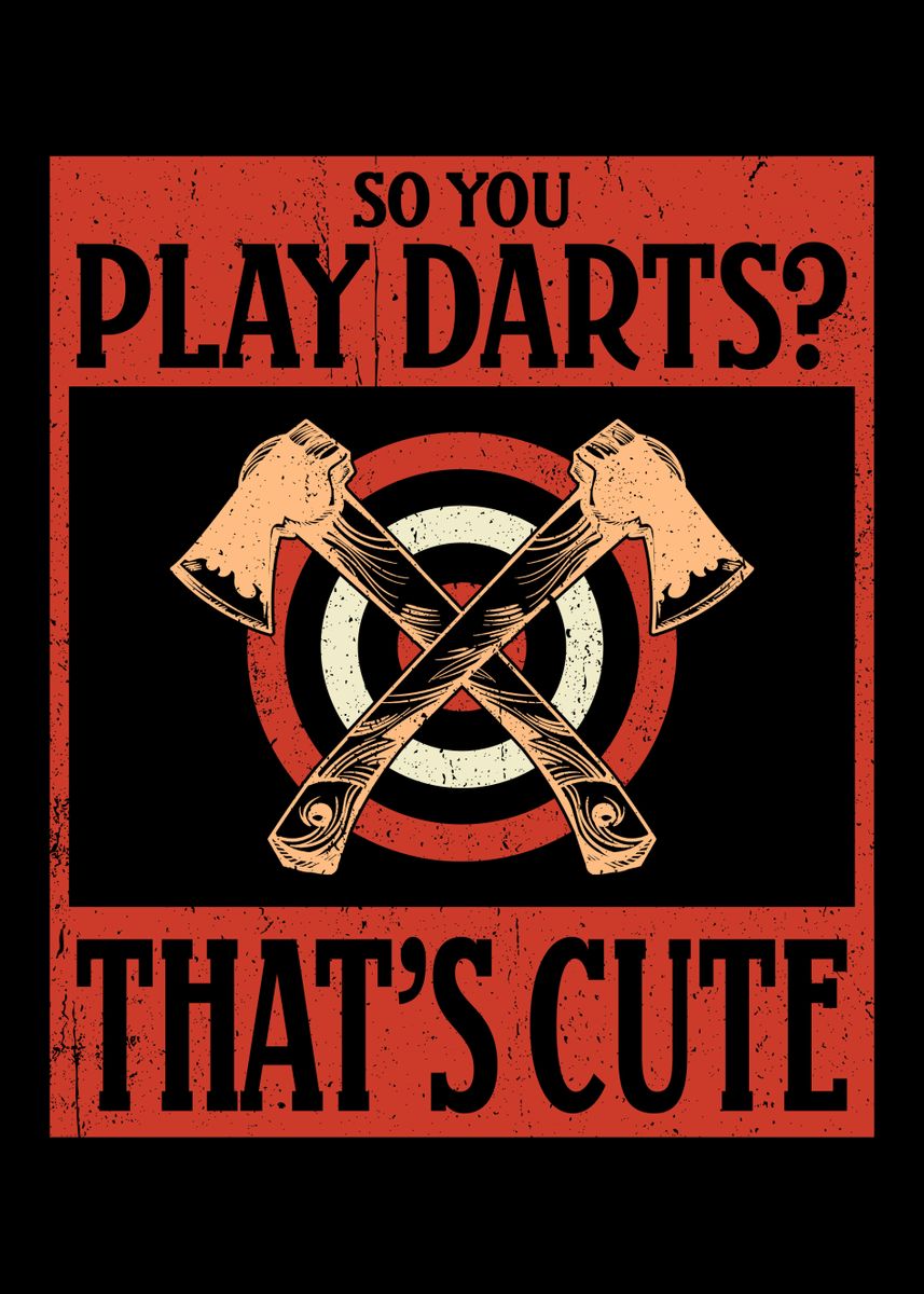 'Funny Axe throwing' Poster, picture, metal print, paint by MzumO ...