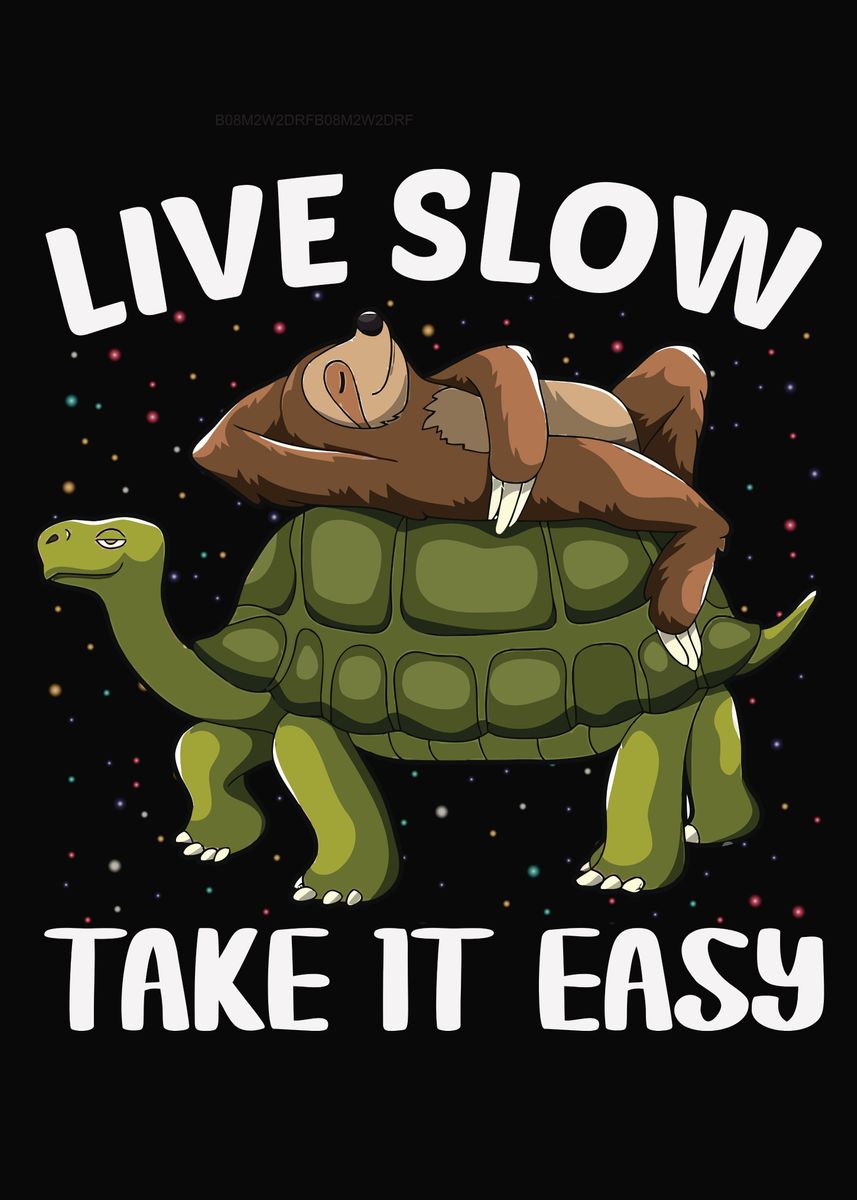 'Funny Lazy Sloth' Poster, picture, metal print, paint by Statements ...