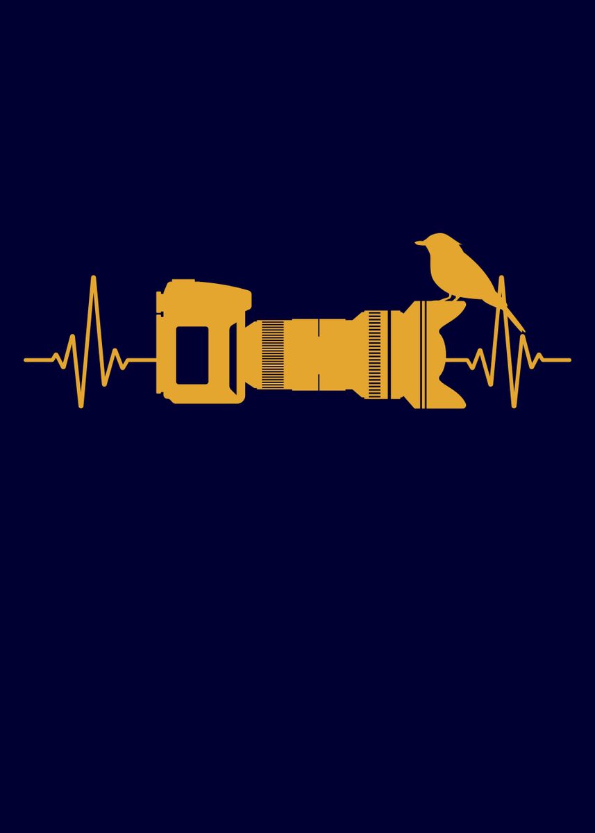 'Bird Watching Camera Bird' Poster, picture, metal print, paint by ...