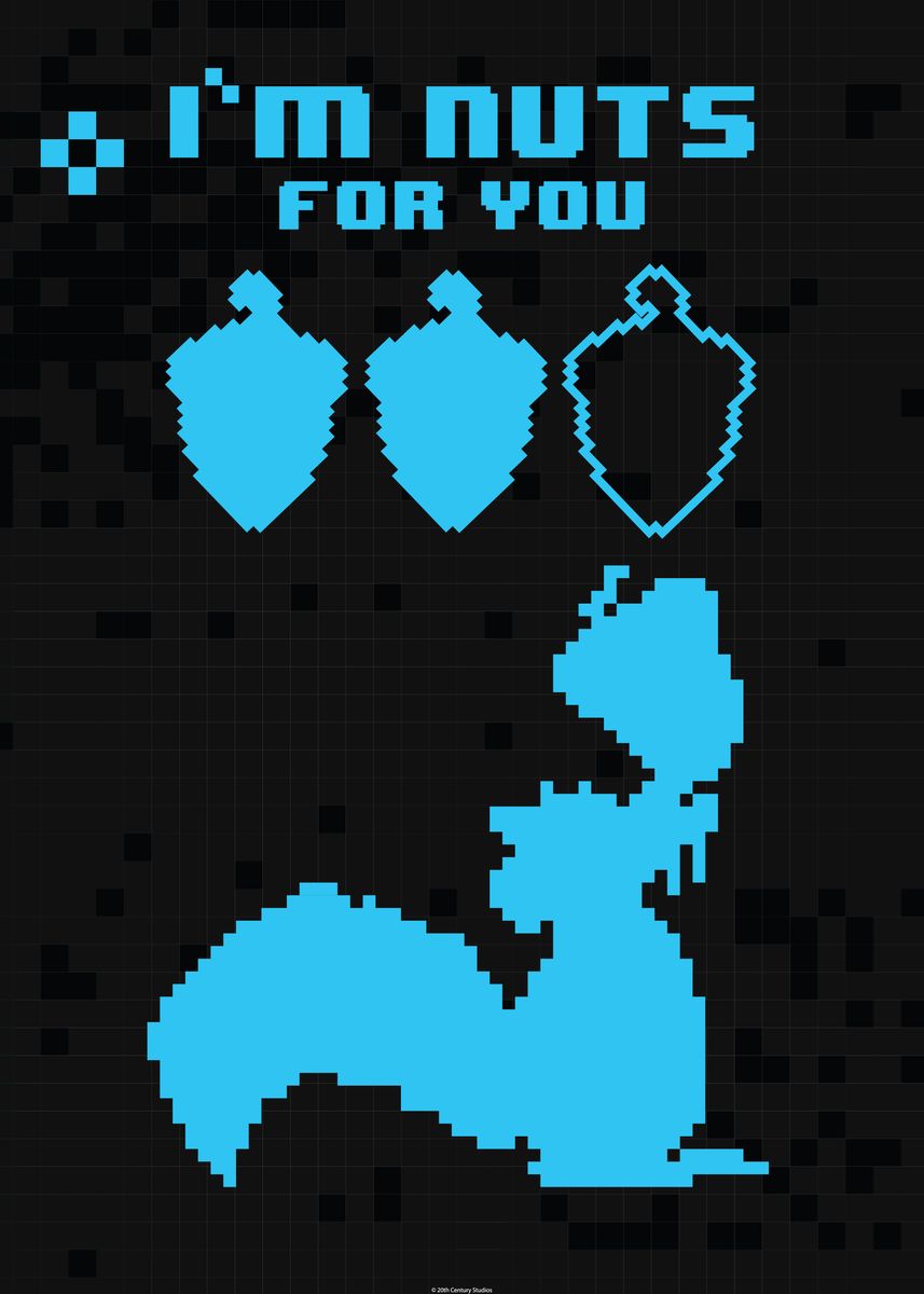 'Scrat Nuts for You Black and Blue' Poster, picture, metal print, paint ...