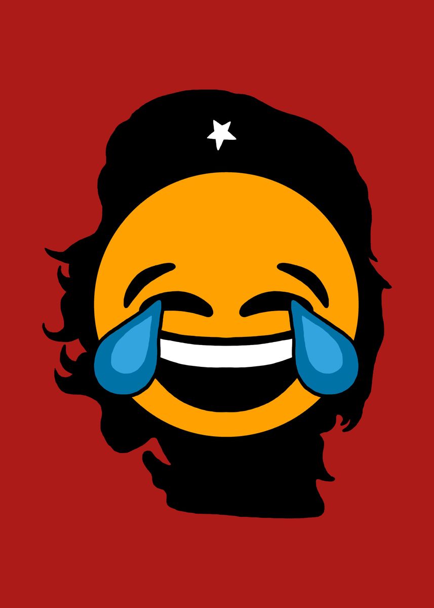 'Che Guevara Crying Emoji ' Poster, picture, metal print, paint by ...