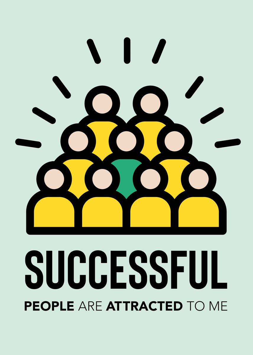 'successful people' Poster, picture, metal print, paint by Instart ...