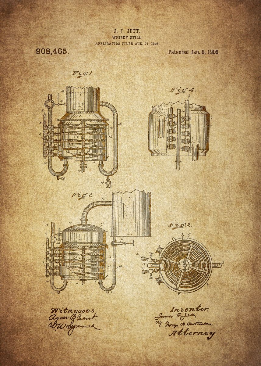 'Beer Patent' Poster, picture, metal print, paint by AK47 Creative ...