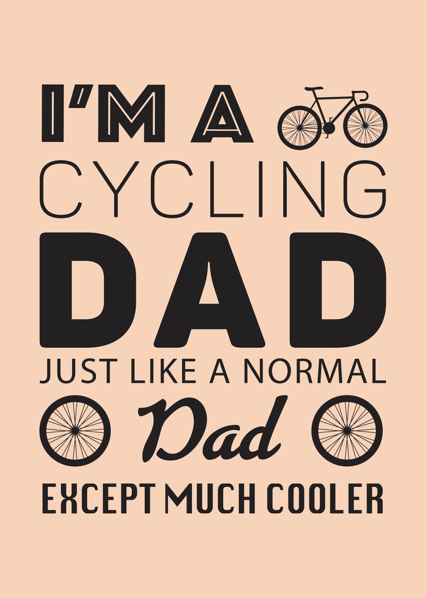 'Cycling Dad' Poster by Neon Moon | Displate