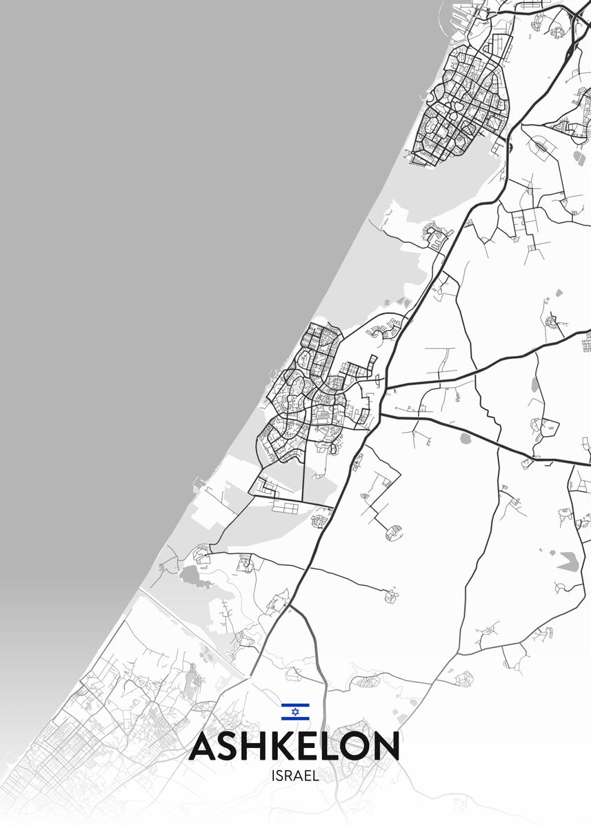 'Ashkelon IL' Poster, picture, metal print, paint by IMR Designs | Displate