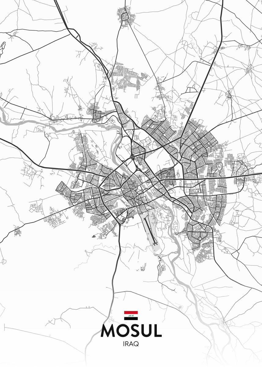 'Mosul IQ' Poster, picture, metal print, paint by IMR Designs | Displate