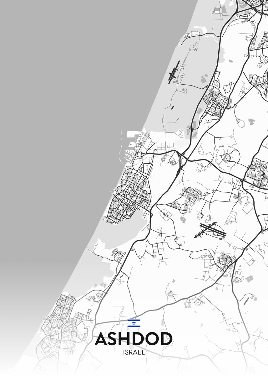 'Ashdod IL' Poster, picture, metal print, paint by IMR Designs | Displate