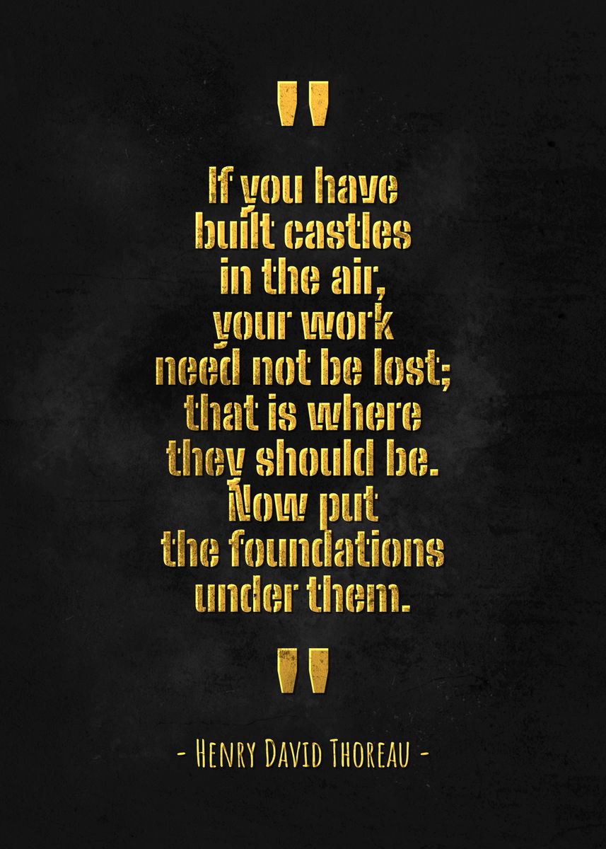 'Henry David Thoreau Quote' Poster, picture, metal print, paint by ...