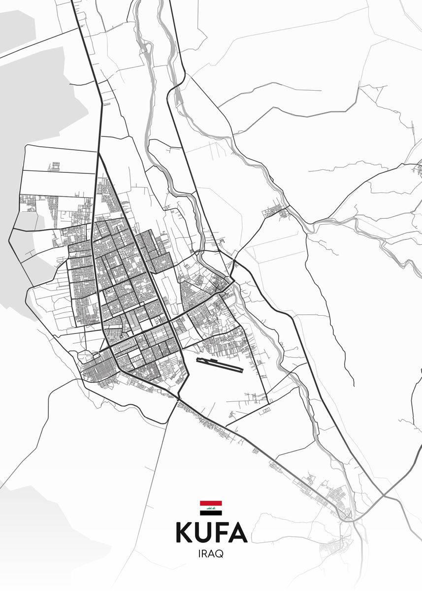 'Kufa IQ' Poster, picture, metal print, paint by IMR Designs | Displate