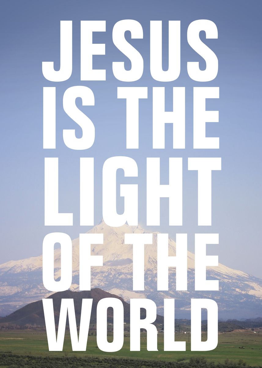 'Jesus Is The Light' Poster, picture, metal print, paint by Art Jiyuu ...