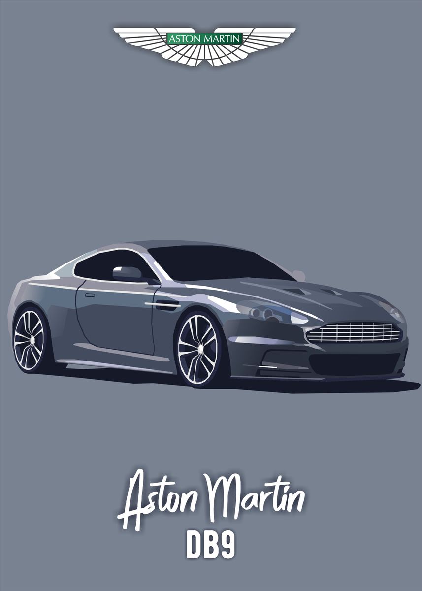 'Aston Martin DB9' Poster, picture, metal print, paint by kucingtertawa ...