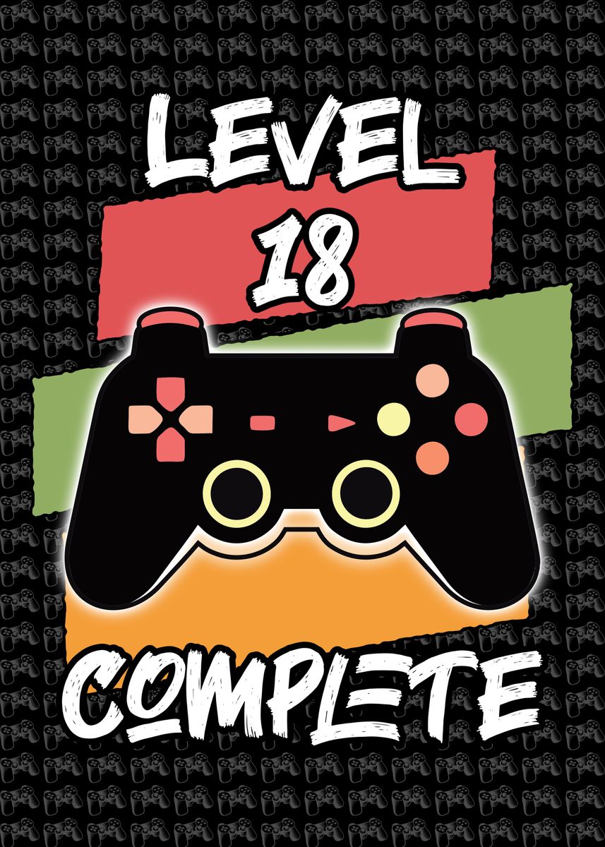 'level 18 complete' Poster by Andreas Schellenberg | Displate