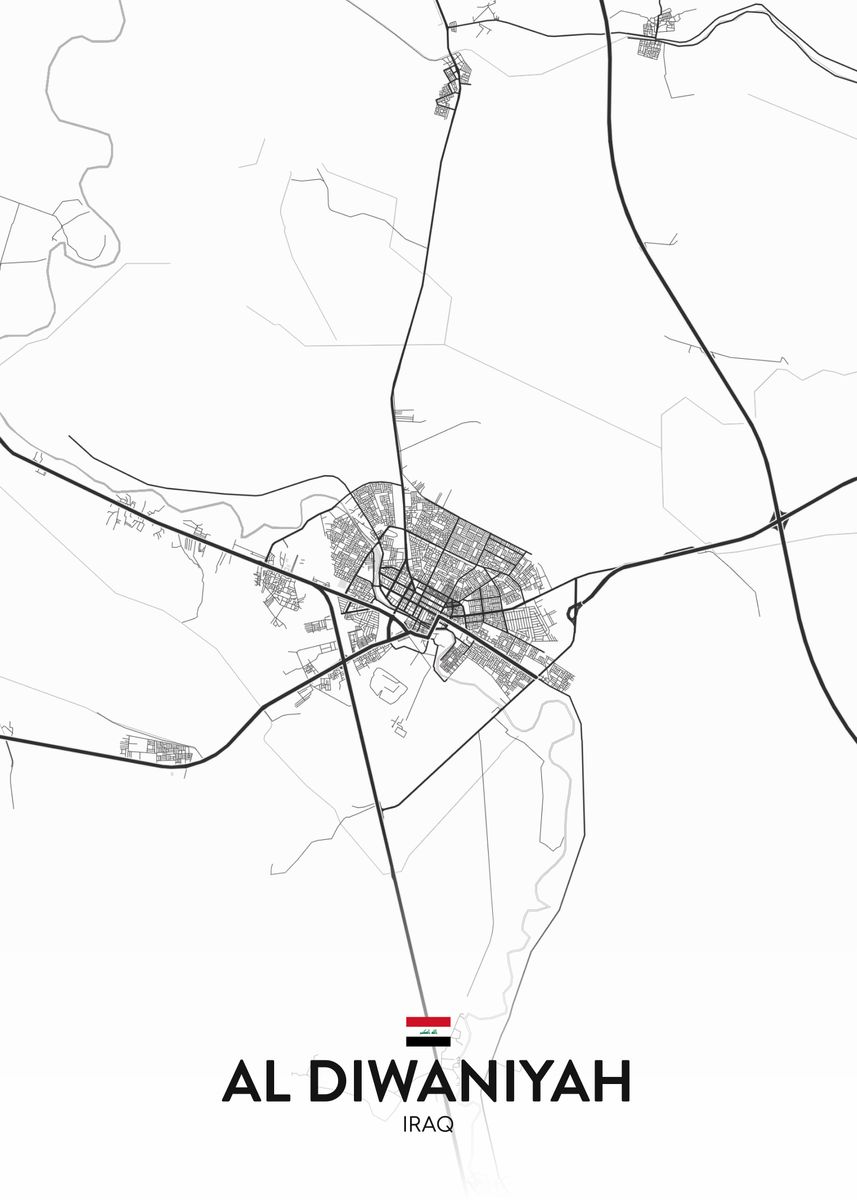 'Al Diwaniyah IQ' Poster, picture, metal print, paint by IMR Designs ...