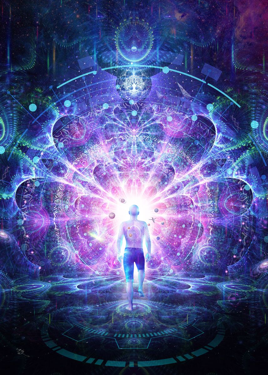 'Conscious Self vertical' Poster, picture, metal print, paint by ...