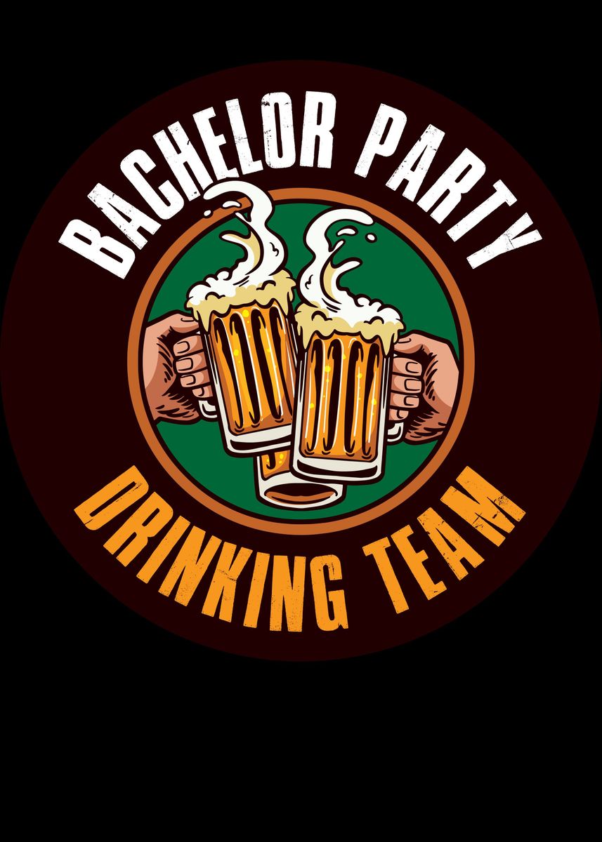 'Drinking Team' Poster, picture, metal print, paint by CatRobot | Displate