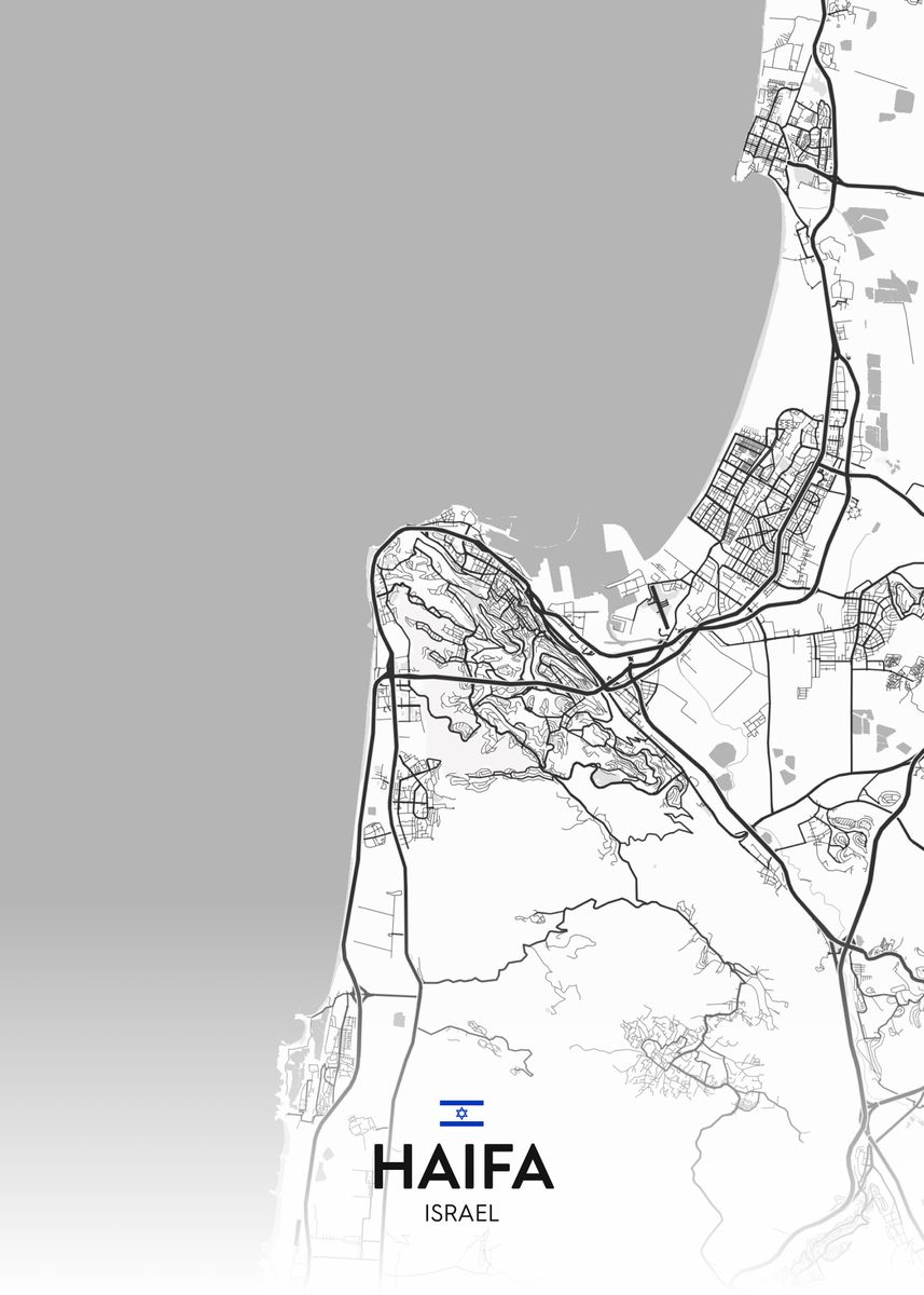 'Haifa IL' Poster, picture, metal print, paint by IMR Designs | Displate