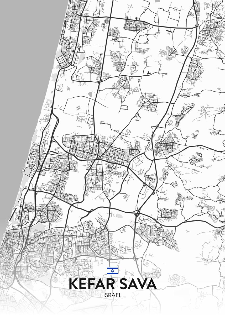 'Kefar Sava IL' Poster, picture, metal print, paint by IMR Designs ...