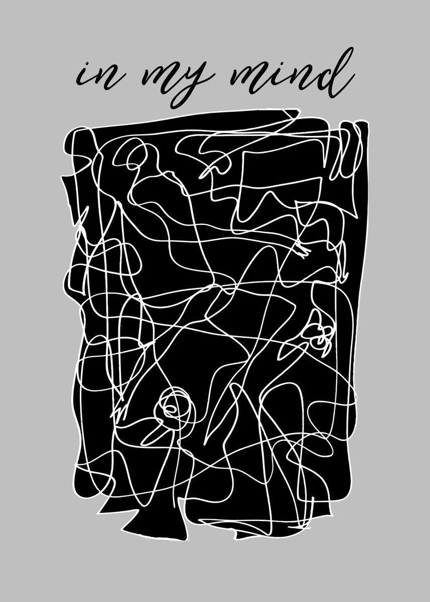'In My Mind 2' Poster, picture, metal print, paint by BlackLineWhite ...