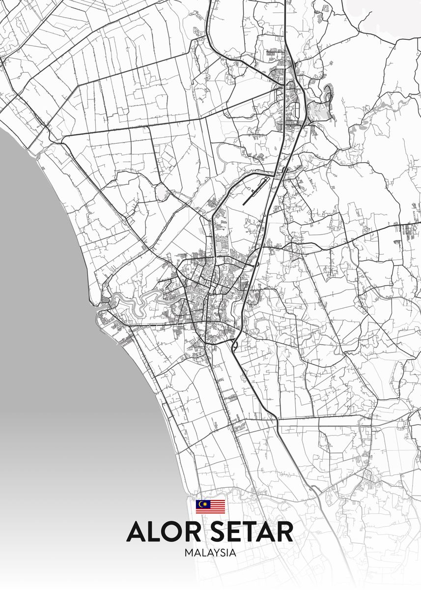 'Alor Setar MY' Poster, picture, metal print, paint by IMR Designs ...