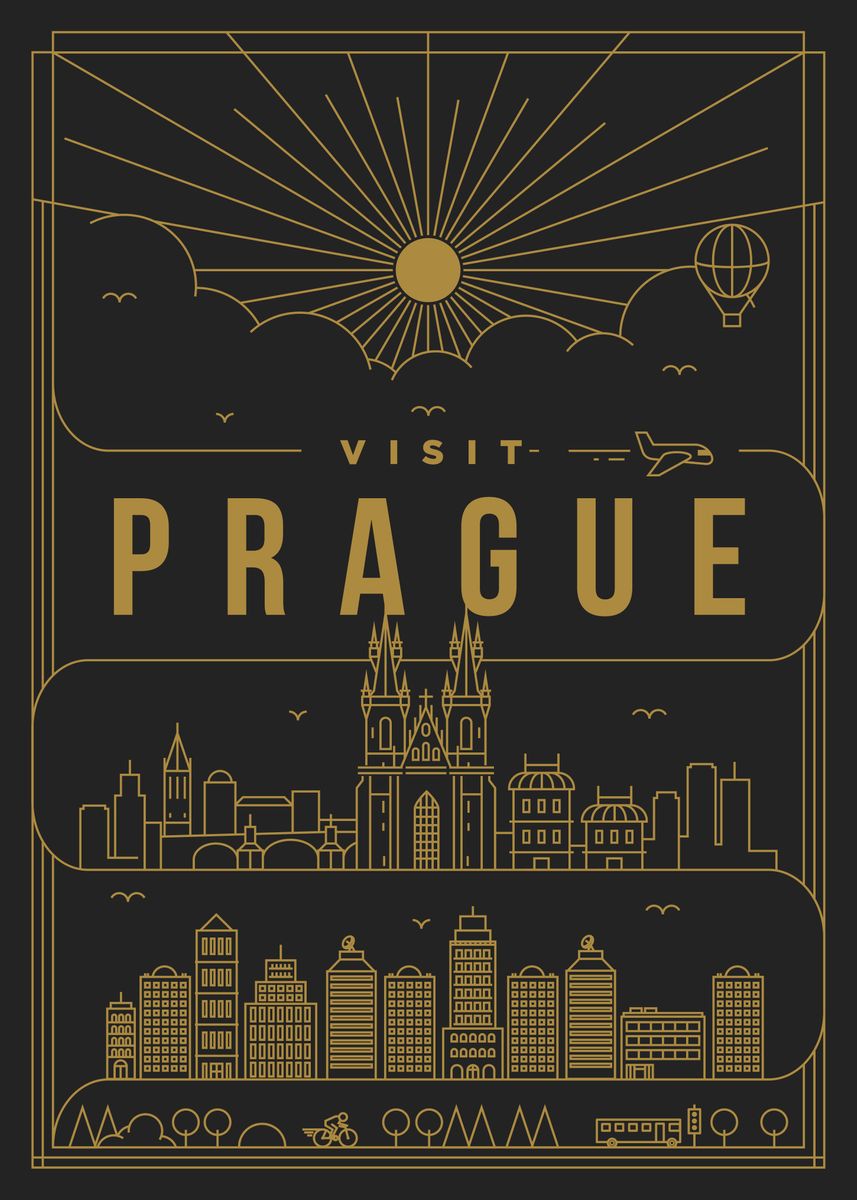 'Prague Czech Republic' Poster, picture, metal print, paint by ...