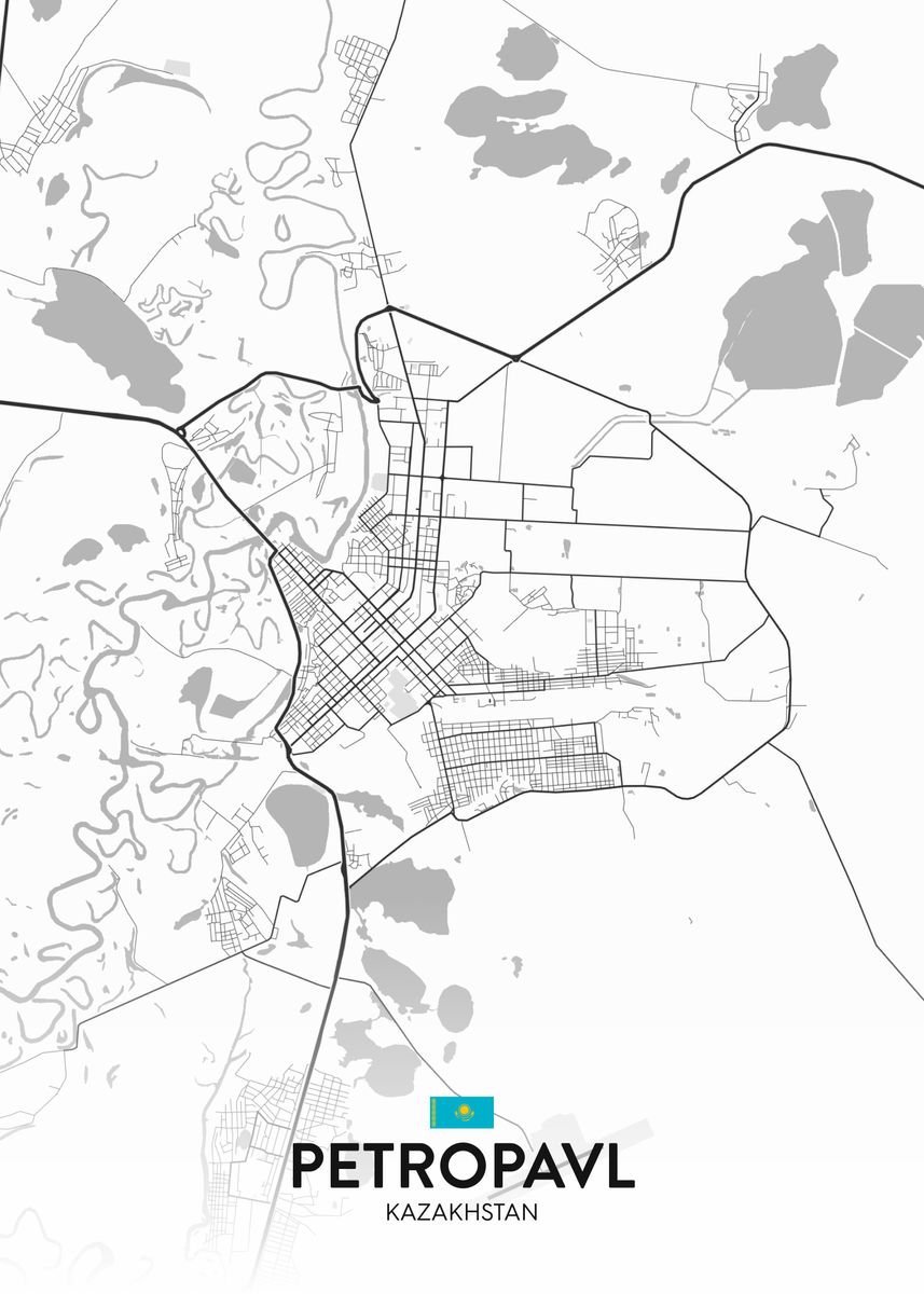 'Petropavl KZ' Poster, picture, metal print, paint by IMR Designs ...