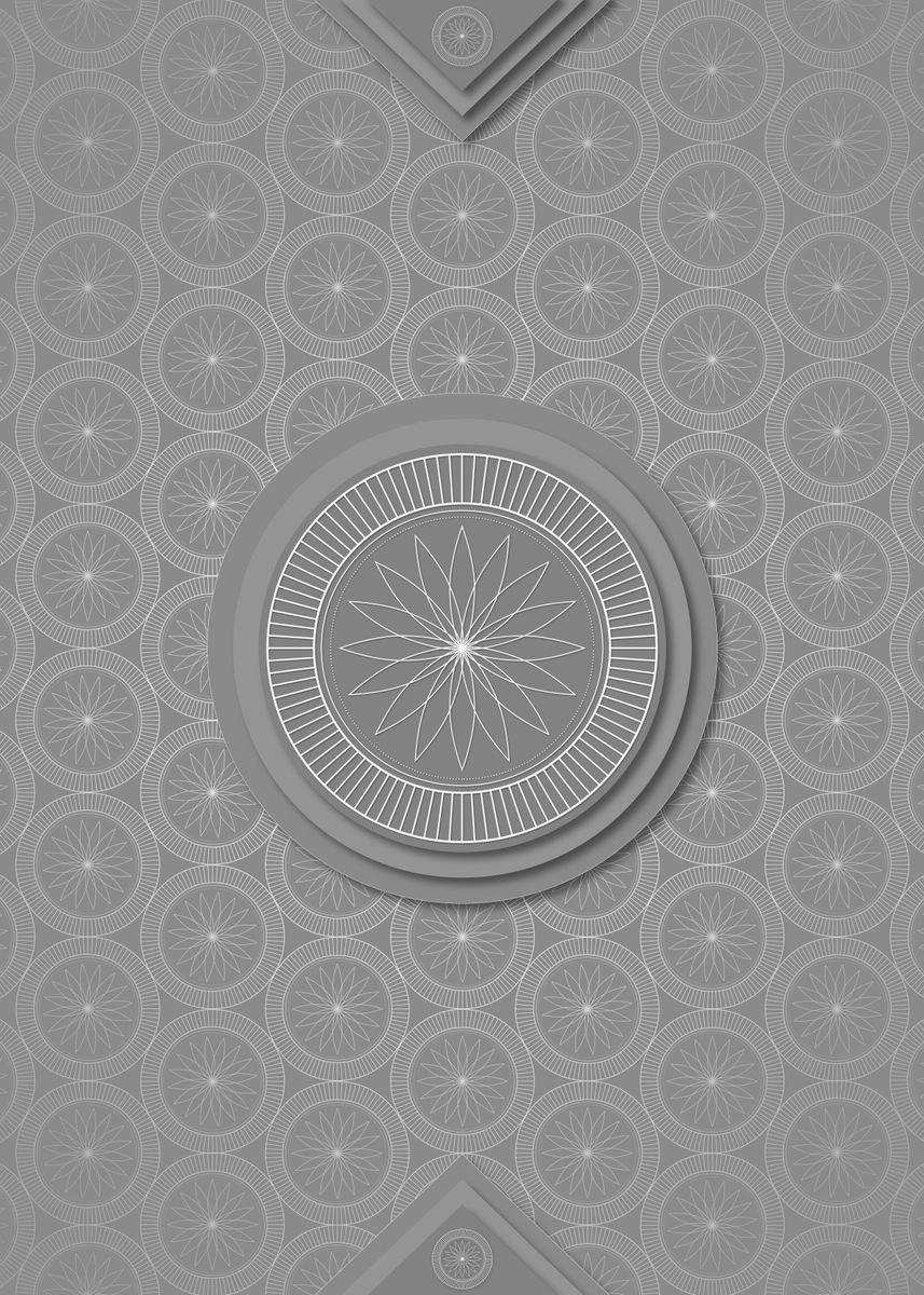 'Gray Sacred Geometry Glyph' Poster, picture, metal print, paint by ...