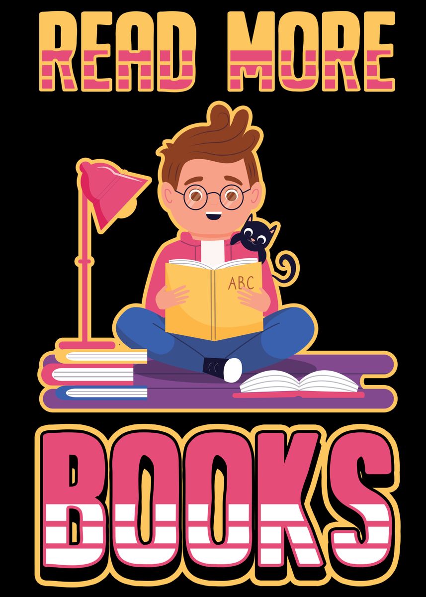 'Read More Books' Poster by AbuZulqarnainDanish Shamsi | Displate
