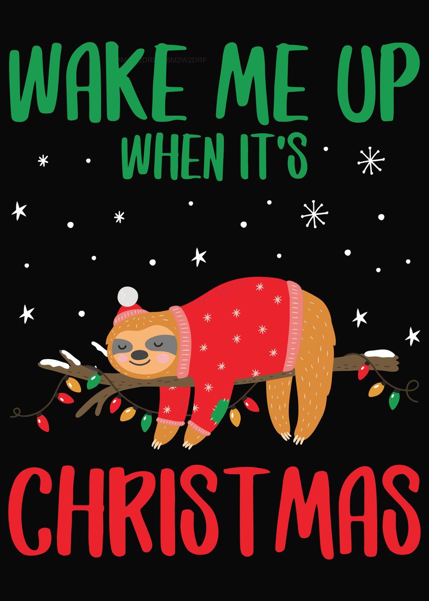 'Funny Lazy Sloth' Poster, picture, metal print, paint by Statements ...