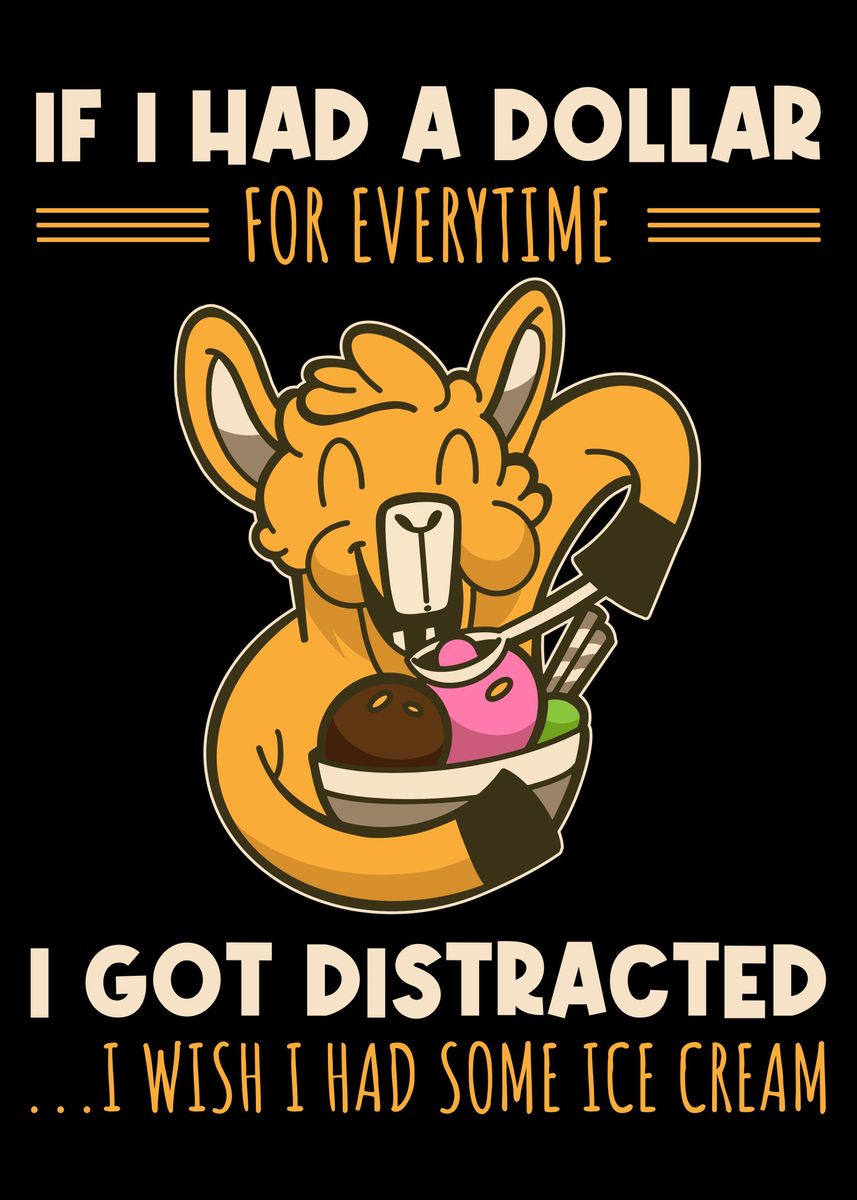 'Everytime I Got Distracted' Poster, picture, metal print, paint by ...