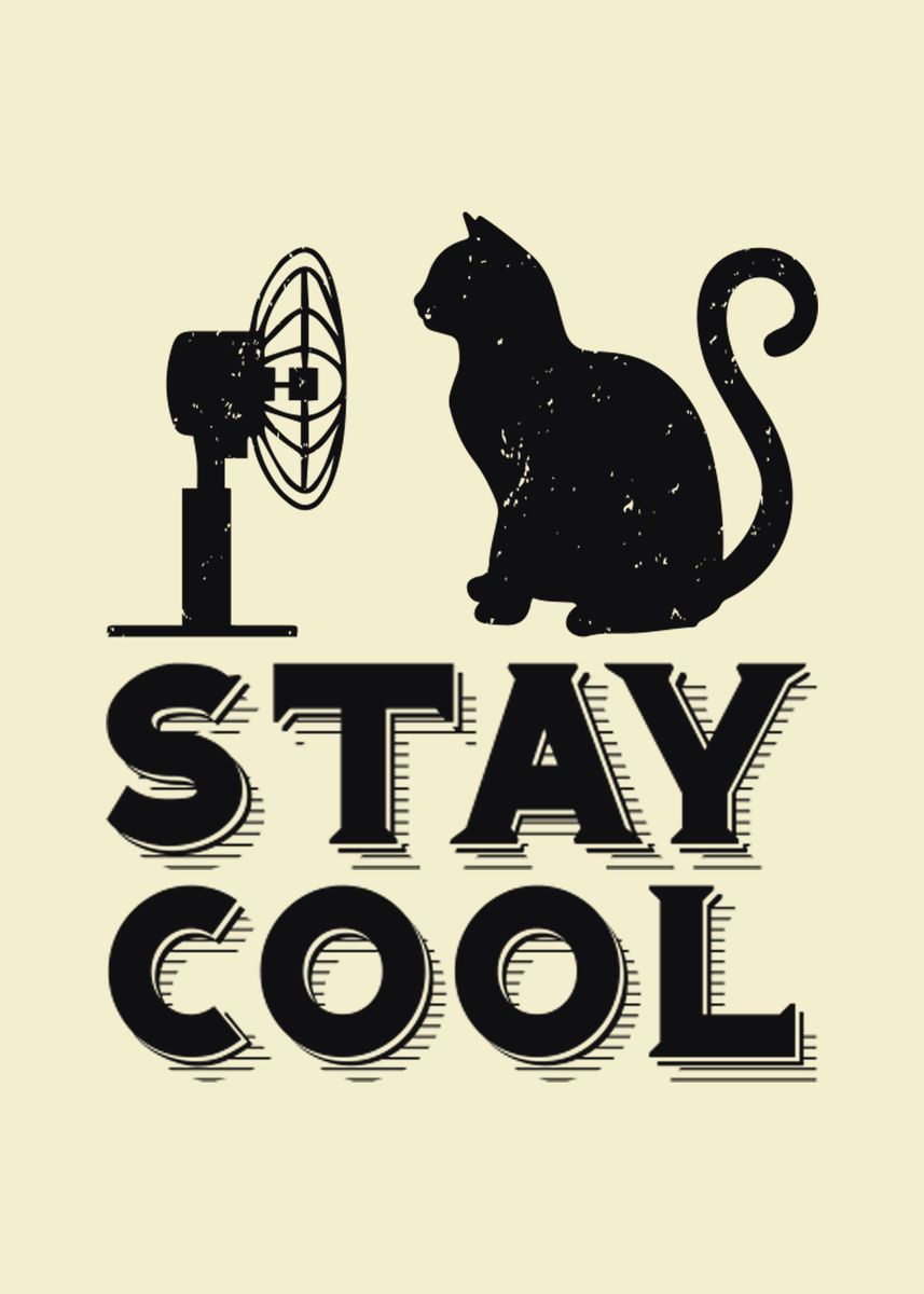 'Stay cool' Poster, picture, metal print, paint by Clumsy Artist | Displate