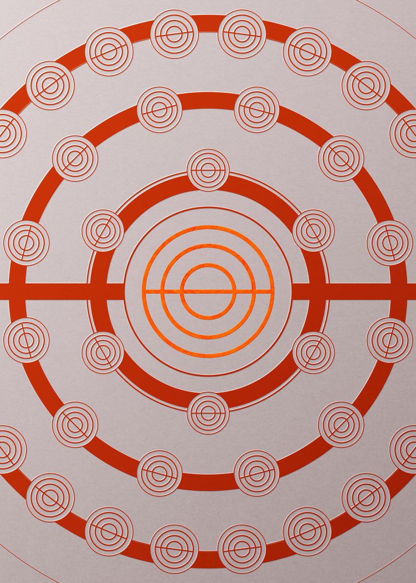 'Tomato Red Orange Glyph' Poster by Holy Rock Design | Displate