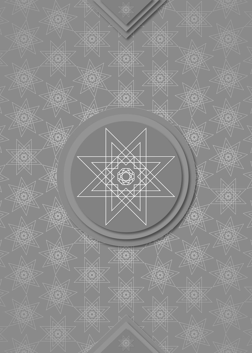 'Gray Geometric Glyph Rune' Poster by Holy Rock Design | Displate