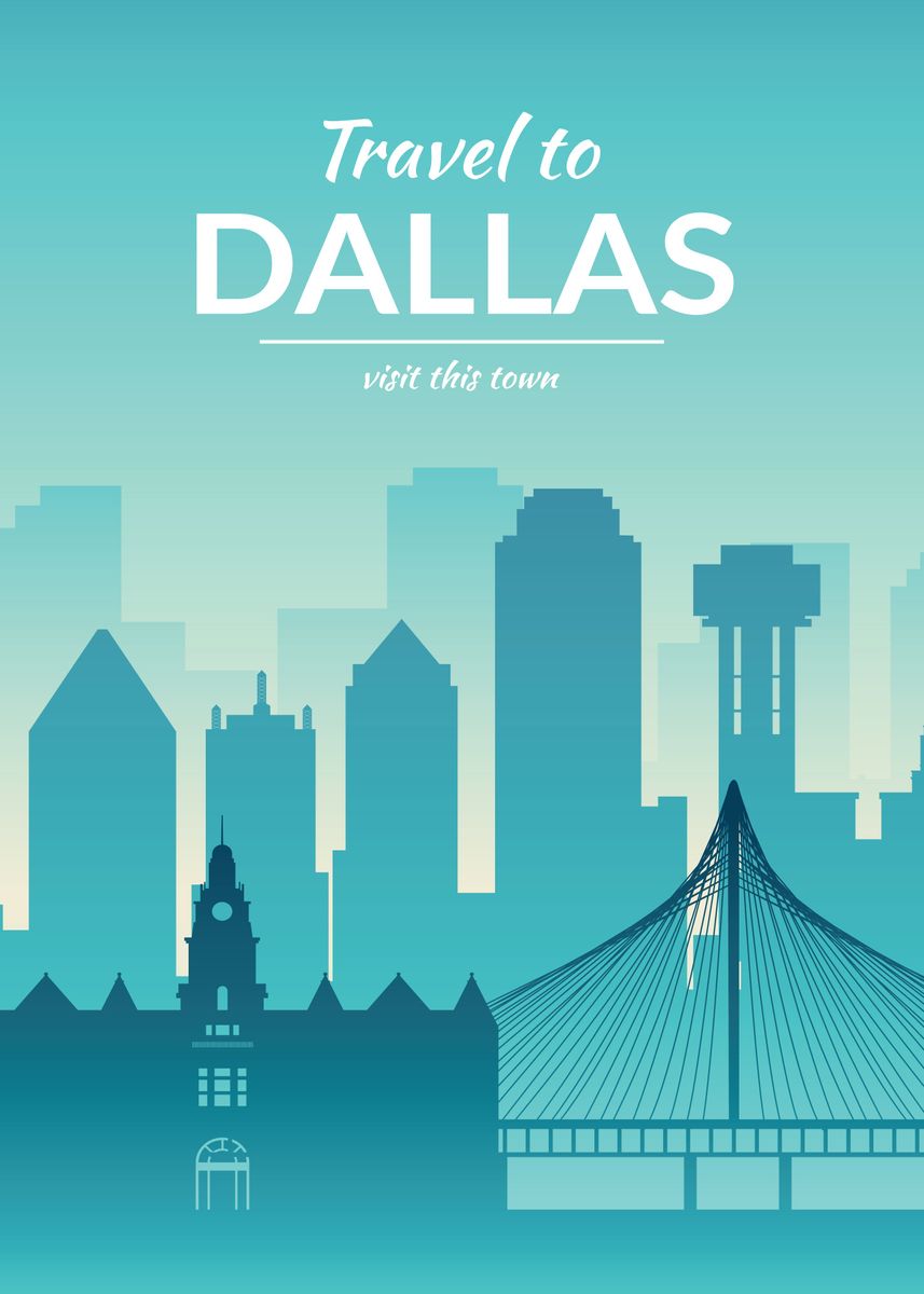 'Dallas Texas' Poster, picture, metal print, paint by Conceptual ...