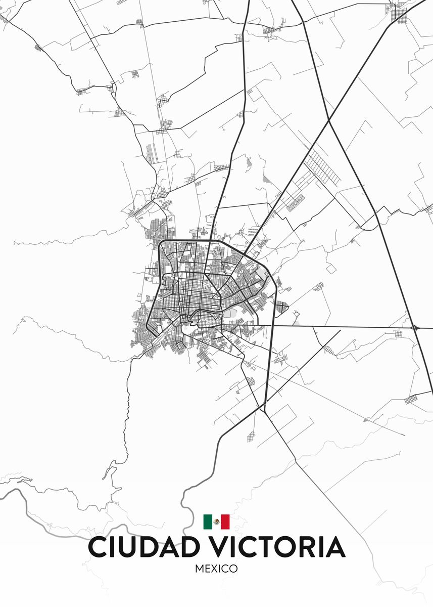 'Ciudad Victoria MX' Poster, picture, metal print, paint by IMR Designs ...