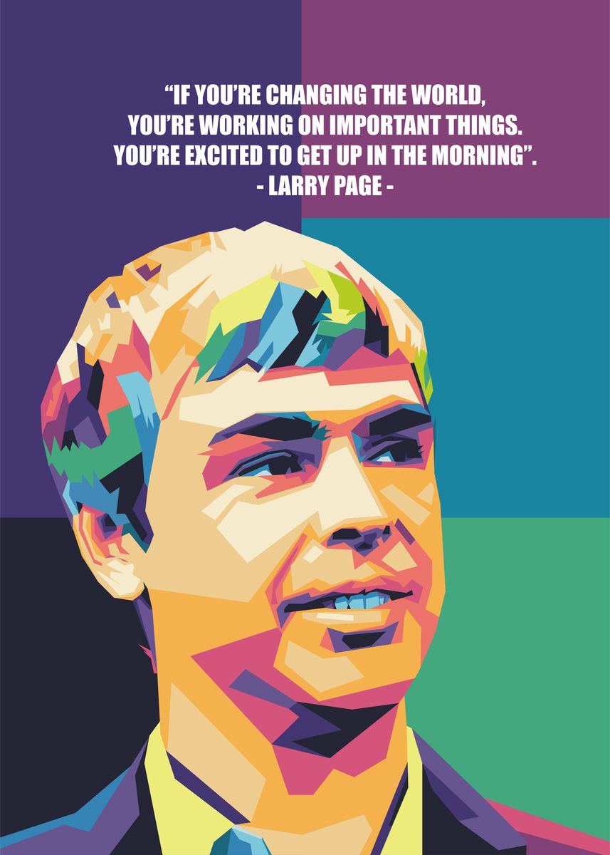 'larry page' Poster by Ratna Mutia Dewi | Displate
