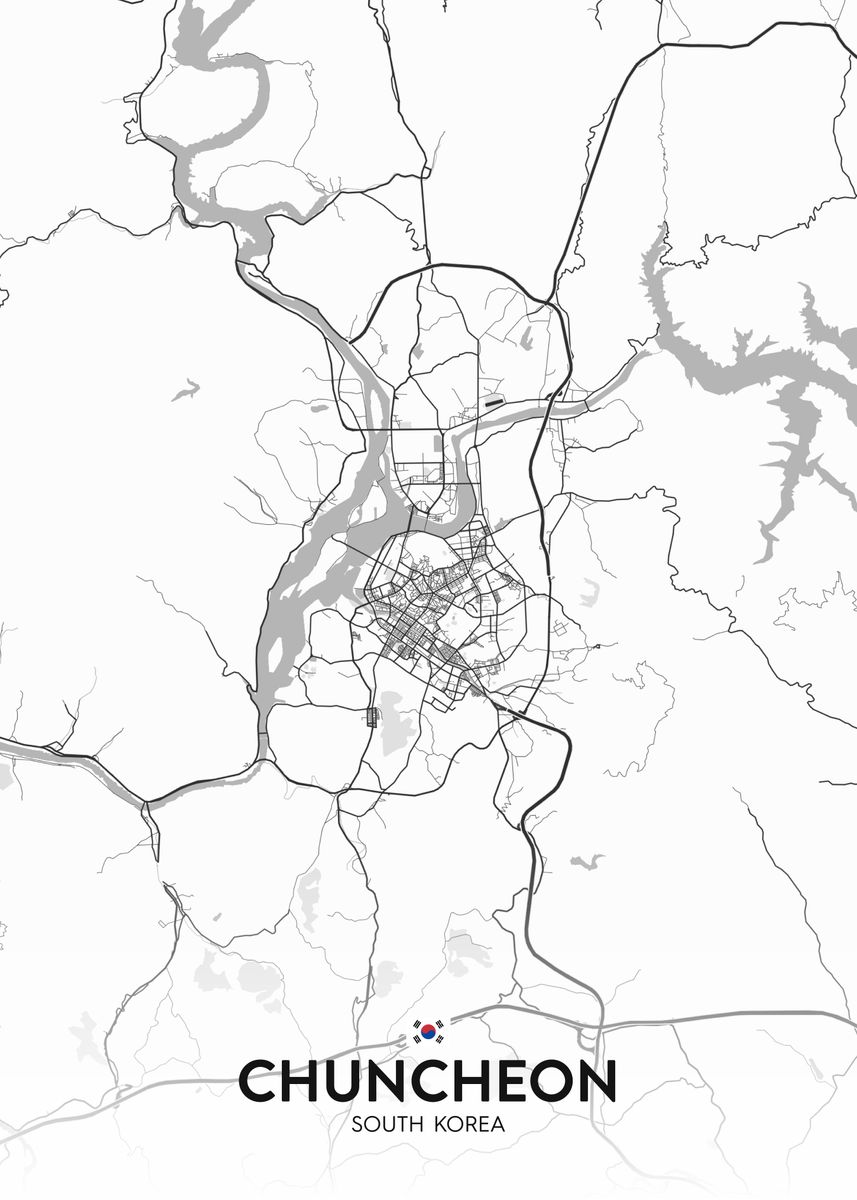 'Chuncheon KR' Poster, picture, metal print, paint by IMR Designs ...