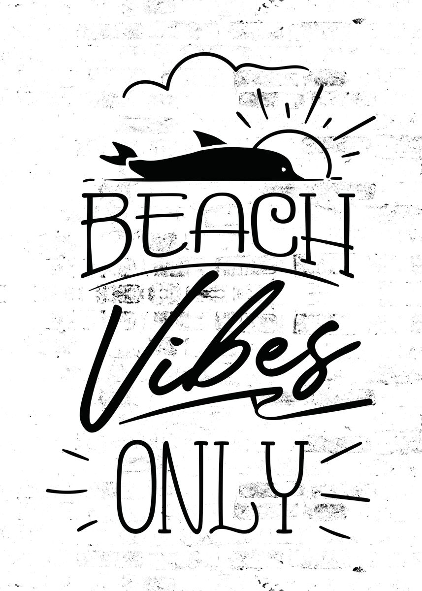'Beach Vibes Wall Art' Poster, picture, metal print, paint by ...