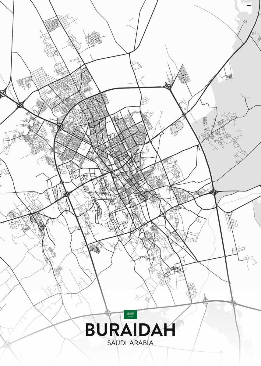 'Buraidah SA' Poster, picture, metal print, paint by IMR Designs | Displate