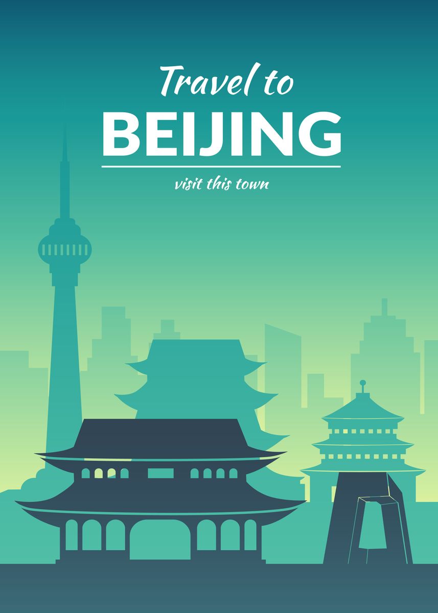 'Beijing China' Poster, picture, metal print, paint by Conceptual ...