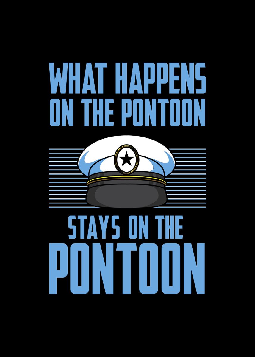 'Pontoon Boat' Poster, picture, metal print, paint by Shiva121 | Displate