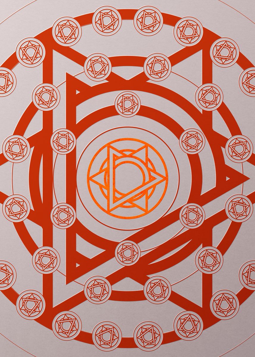 'Tomato Red Orange Glyph' Poster by Holy Rock Design | Displate