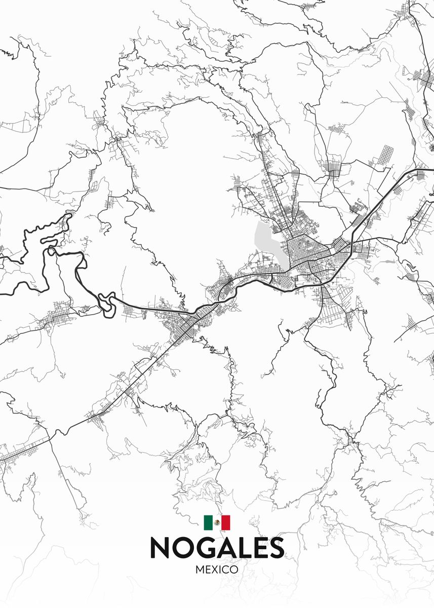 'Nogales MX' Poster, picture, metal print, paint by IMR Designs | Displate