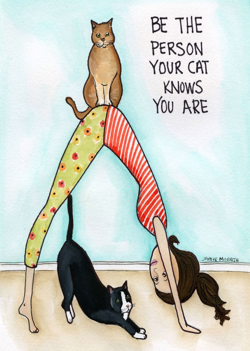 'Your Cat Knows' Poster, picture, metal print, paint by Jamie Morath ...