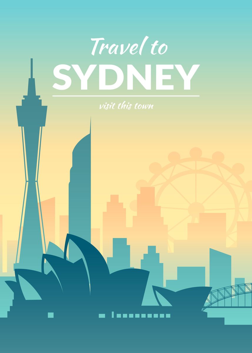 'Sydney Australia' Poster by Conceptual Photography | Displate